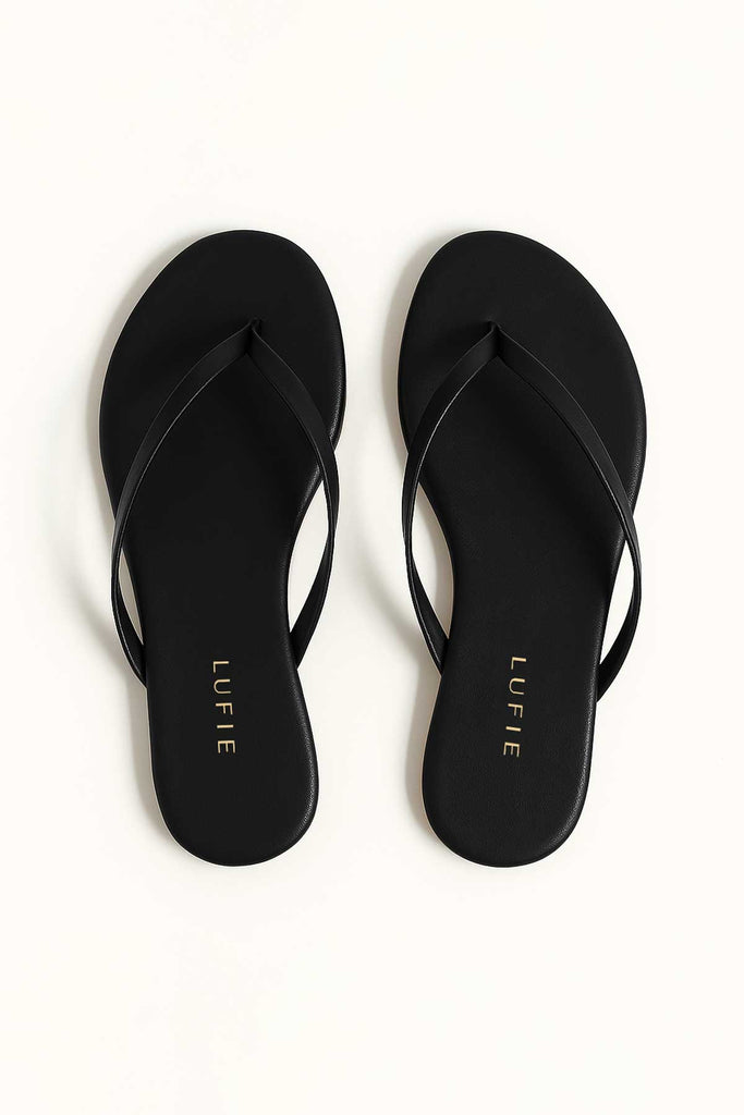 Lufie Essential Flip Flop Black Sandal +Comfort