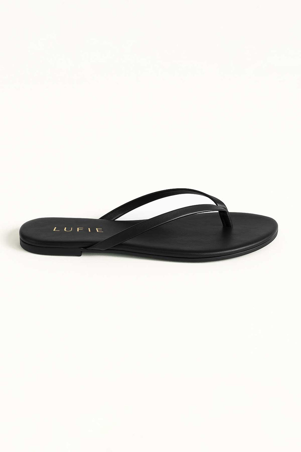 Lufie Essential Flip Flop Black Sandal +Comfort